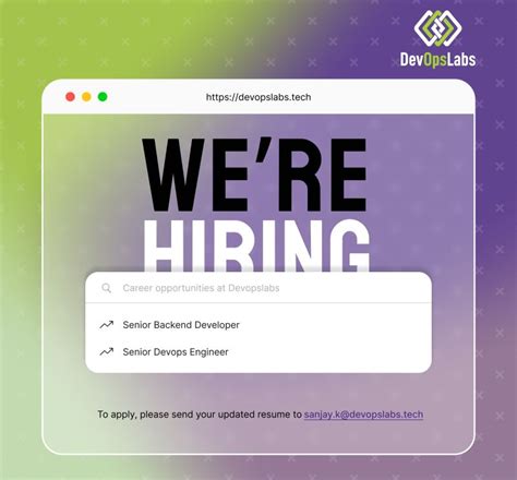 🚀 Were Hiring Join Our Team At Devopslabs India Private Limited 🚀