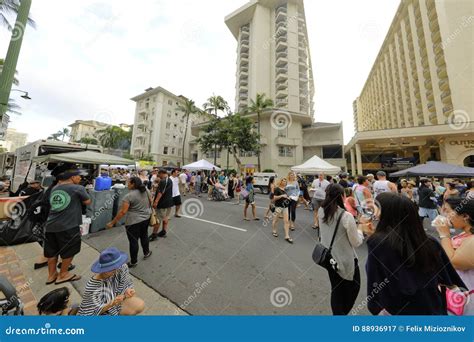 Waikiki Street Festival Editorial Photography Image Of People 88936917