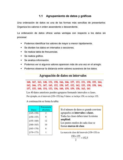 Agrupamiento De Datos Y Gráficas La Ordenación De Datos Ofrece Varias