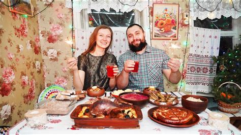 НОВЫЙ ГОД В ГЛУХОЙ ДЕРЕВНЕ ВДВОЕМ ПРОВОЖАЕМ УХОДЯЩИЙ ГОД ПРАЗДНИЧНЫЙ СТОЛ В РУССКИХ