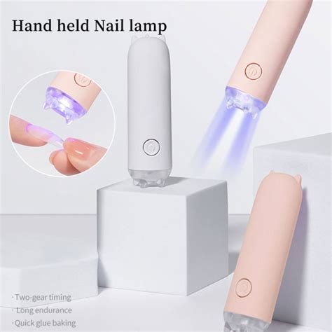 เล็บเจลสีหวานโคมไฟทำเล็บมือถือแบบพกพา3w พร้อมจอแสดงผล Usb แบบชาร์จไฟได้