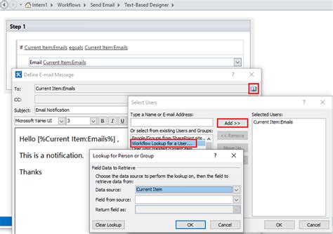 Send Email To Users From Sharepoint Custom List Field Using Sharepoint