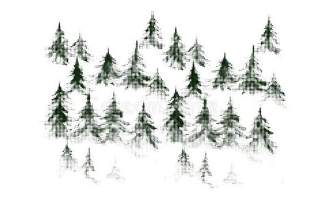 Halftone Trees Stock Illustrations 379 Halftone Trees Stock