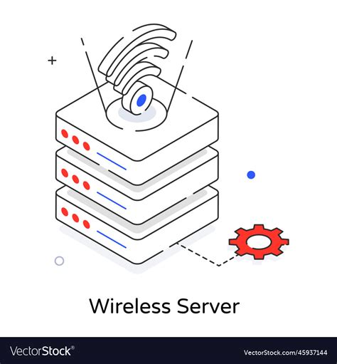 Wireless Server Royalty Free Vector Image Vectorstock