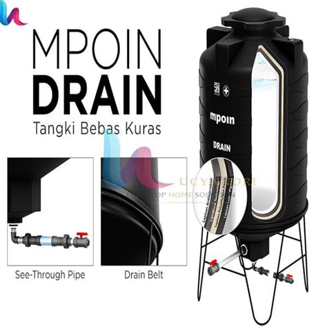 Tangki Air MPOIN PLUS Drain Toren Tandon Liter Lucyandri