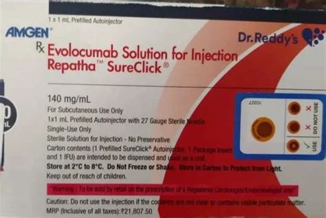 Repatha Evolocumab 2 Sureclicks Of 140mg Strength 140 Mg Ml At Rs 7400 Piece In New Delhi