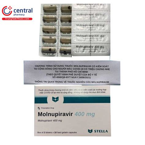 ChÍnh HÃng Thuốc Molnupiravir 400mg Stella Thuốc Trị Covid 19