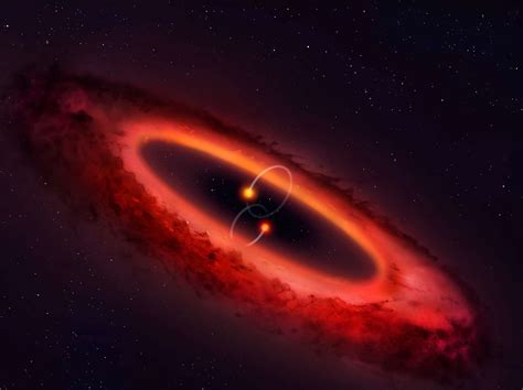 Étonnant un disque protoplanétaire perpendiculaire aux orbites d une étoile binaire