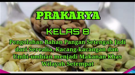 Contoh Bahan Pangan Setengah Jadi