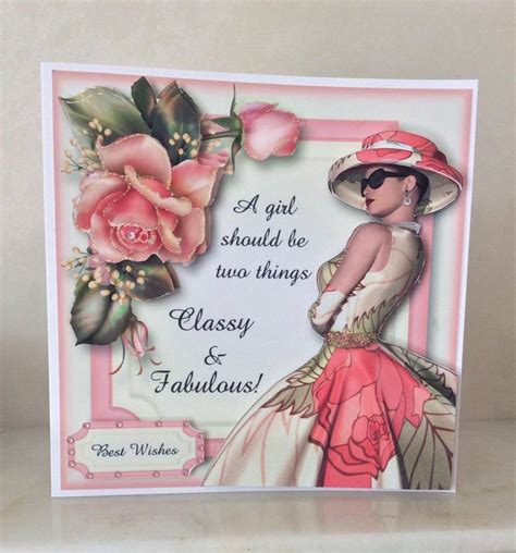 A Beautiful Card For A Stylish Ladies Birthday Elegant Card Special