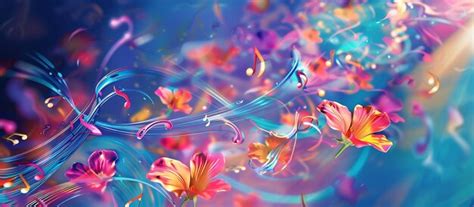 Colorful Melodies Dancing In Perfect Sync Premium Ai Generated Image