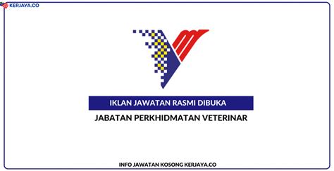 Jawatan Kosong Terkini Jabatan Perkhidmatan Veterinar Pegawai