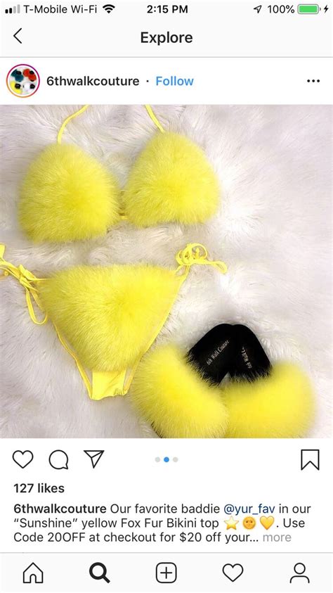 Fur Slides Fox Fur Baddies Bikini Tops Sexy Bikinis Fashion Moda
