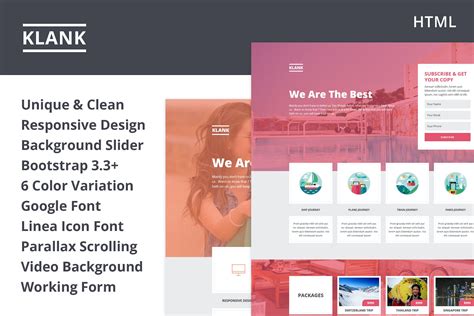 Klank Multipurpose Landing Page With Bootstrap