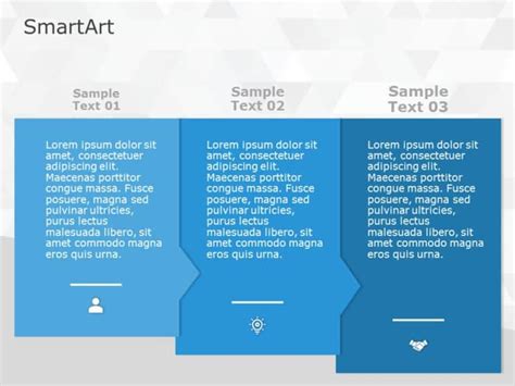 Smartart Process Circle Arrows 5 Steps Powerpoint Template