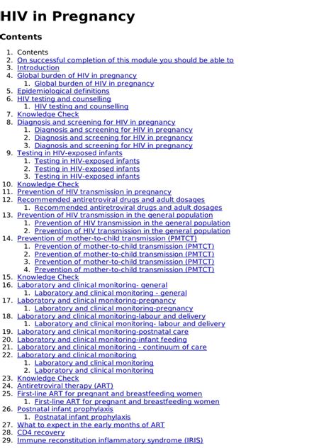 Hiv Pregnancy Pdf Hivaids Management Of Hivaids