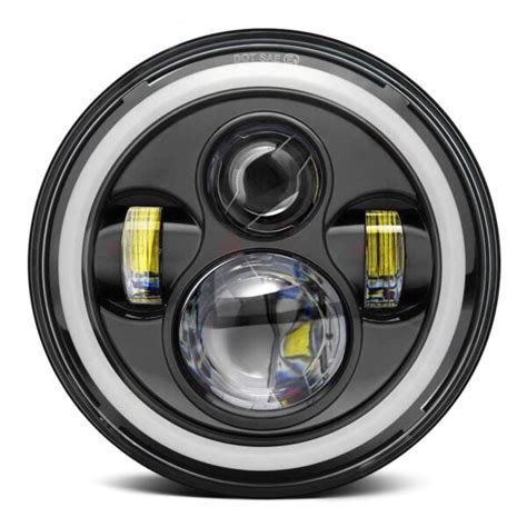 Car Headlight Assemblies Motors 7 Inch Motorcycle LED Headlight Halo