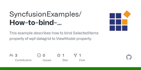 Github Syncfusionexamples How To Bind Selecteditems Property Of Wpf Datagrid To Viewmodel