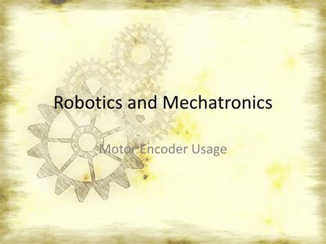 Ppt Robotics And Mechatronics Powerpoint Presentation Free Download Id5938534