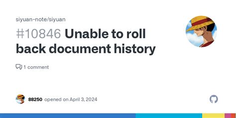 Unable To Roll Back Document History · Issue 10846 · Siyuan Note