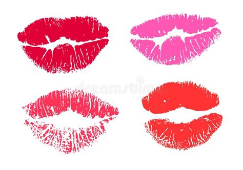 Woman Face Beauty Concept Eyelashes And Lips Make Up Stock Vector
