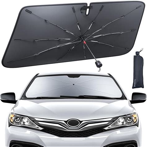 Black Abs Plastic Foldable Universal Car Windshield Sunshade Umbrella
