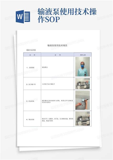 输液泵使用技术操作sopword模板下载编号lxrvpwjd熊猫办公