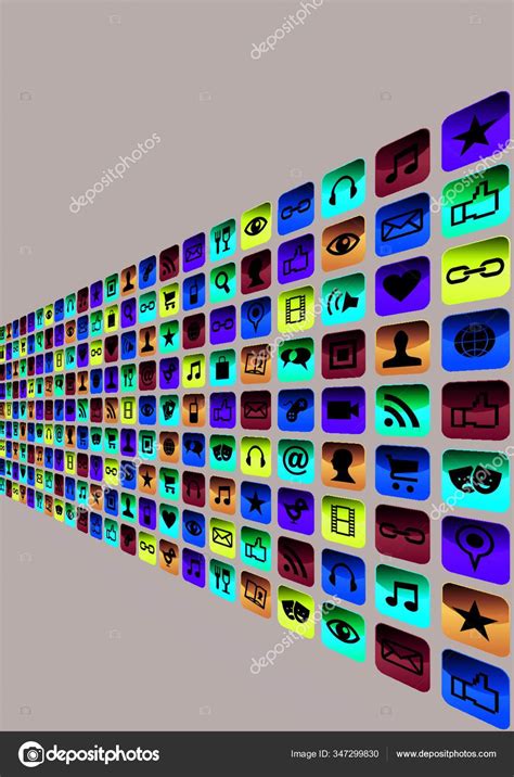 Smartphone App Icon Set Pattern Background Vector File Layered Easy Stock Vector By ©yayimages