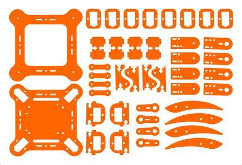 4 Legs Spider Diy Robotic Kit Without Servo Motors And Electronics Board Embeddinator