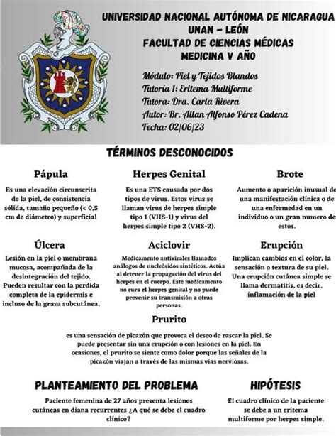 Eritema Multiforme Allan Alfonso Pérez Cadena uDocz