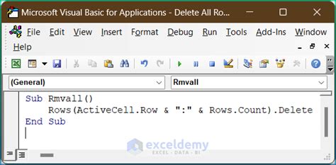 How To Delete All Rows Below A Certain Row In Excel 6 Methods