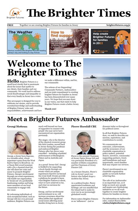 The Brighter Times 2022 Brighter Futures