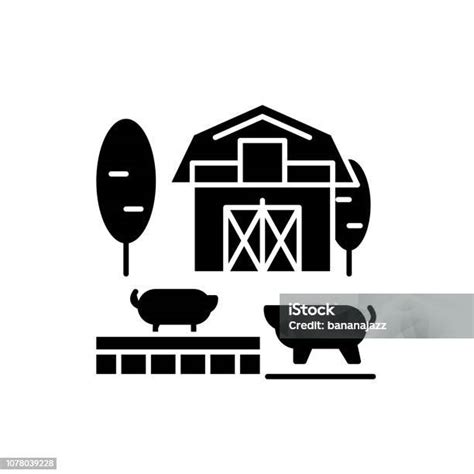 Icône De Bétail Noir Vector Signe Sur Fond Isolé Symbole De Concept De