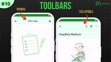 Top App Bars In Material 3 Collapsible Toolbar 🤫 Android Youtube