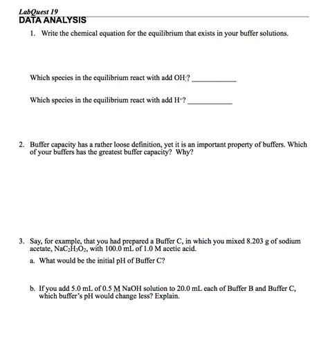 solved buffer lab experiment please fill in the table on