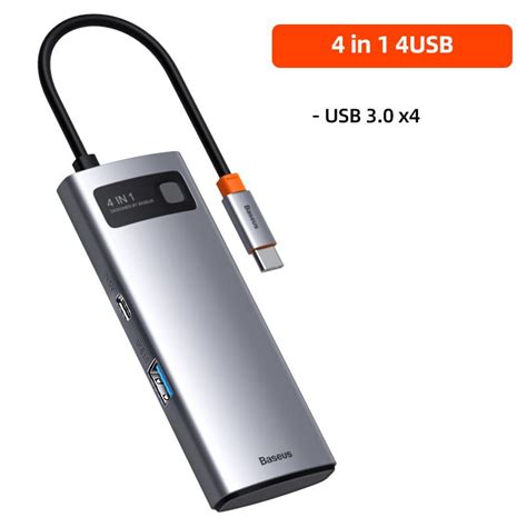 Baseus Usb C Hub Multi Hub Ethernet Сеть Pd 100 Вт Тип C Разветвитель