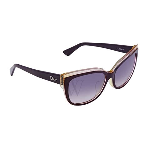 Womens Glisten 58 Mm Black Silver Sparkle Sunglasses By Dior