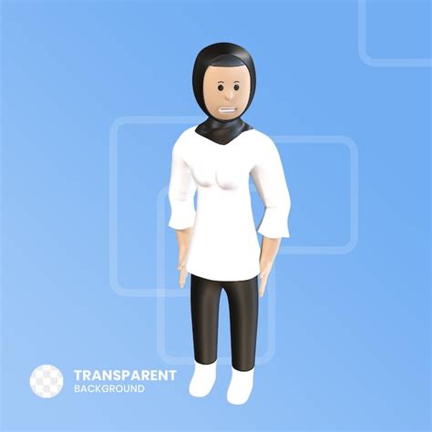 Personagem ilustração de pose d PSD Premium