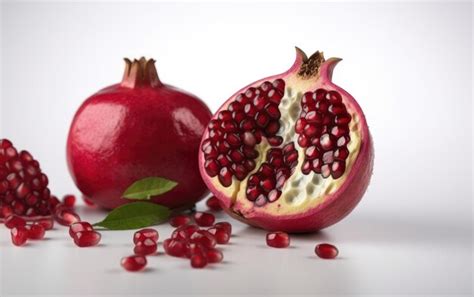 Premium Ai Image A Close Up Pomegranate Isolated On A White