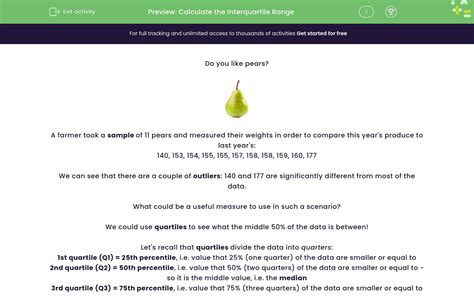 Calculate The Interquartile Range Worksheet Edplace