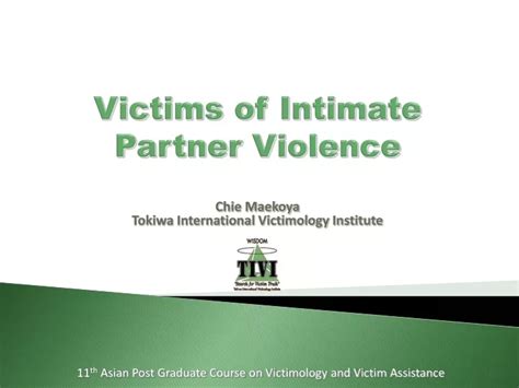 Ppt Victims Of Intimate Partner Violence Powerpoint Presentation
