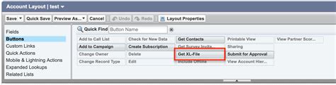 Configuring A Button To Download Object Specific Xl Connector Templates