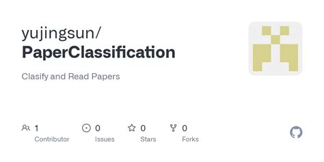 GitHub Yujingsun PaperClassification Clasify And Read Papers