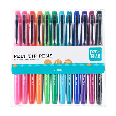 Buy Pengear Pen Gear Felt Tip Pens Ultra Fine Assorted Colors 24