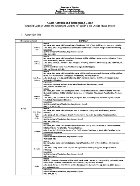 Cmos Citation And Referencing Guide Pdf Digital Object Identifier