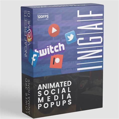 Animated Social Media Popups Free Lower Third Animations 120fps By