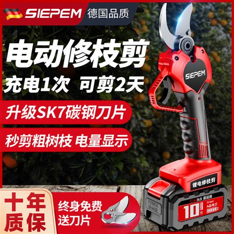 【電壓220v】德國進口電動剪刀修枝剪刀果樹充電式液晶無綫鋰電園藝園林粗枝 Heor 蝦皮購物