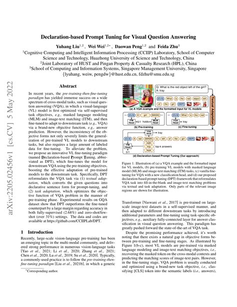 Pdf Declaration Based Prompt Tuning For Visual Question Answering