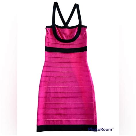 Body Central Dresses Hot Pink And Black Mini Dress Poshmark