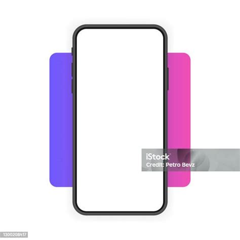 스마트 폰 빈 화면 전화 모형 새로운 전화 모델 인포그래픽 또는 프레젠테이션 Ui 디자인을 위한 템플릿입니다 벡터 일러스트레이션